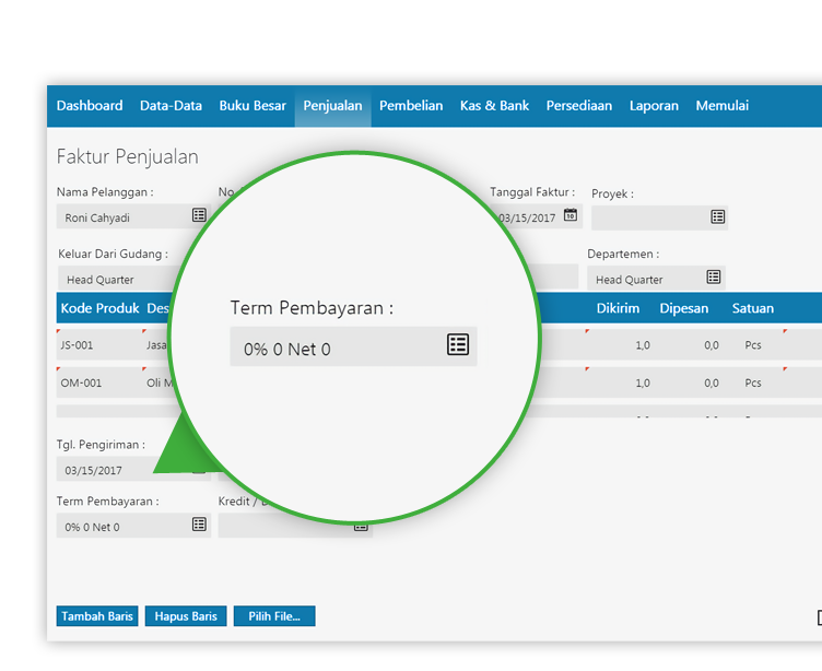 Penentuan Termin Pembayaran penjualan - Zahir Online - Software ...