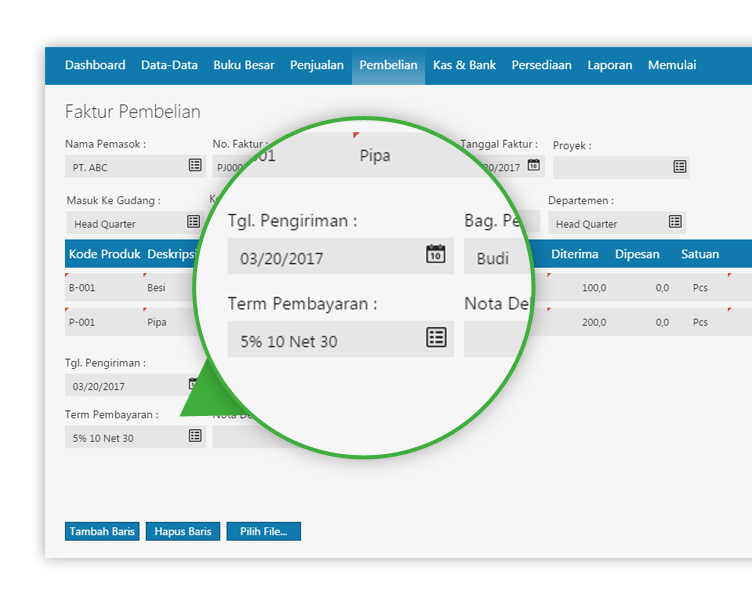 Penentuan Termin Pembayaran - Zahir Online - Software Akuntansi Online ...