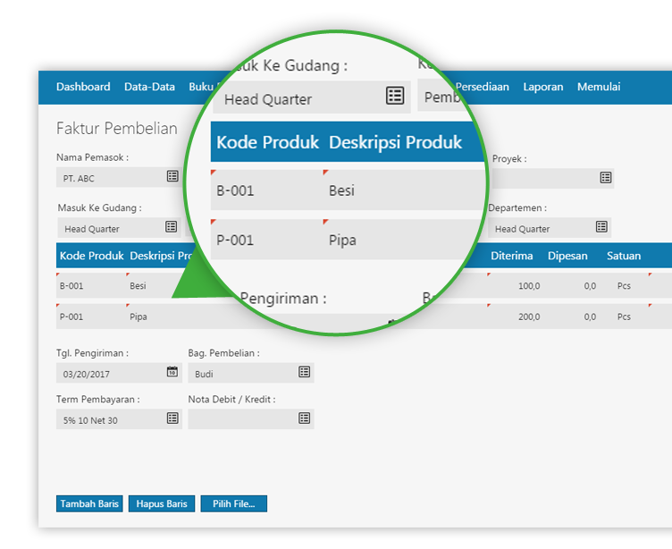 input pembelian barang dan jasa - Zahir Online - Software Akuntansi ...